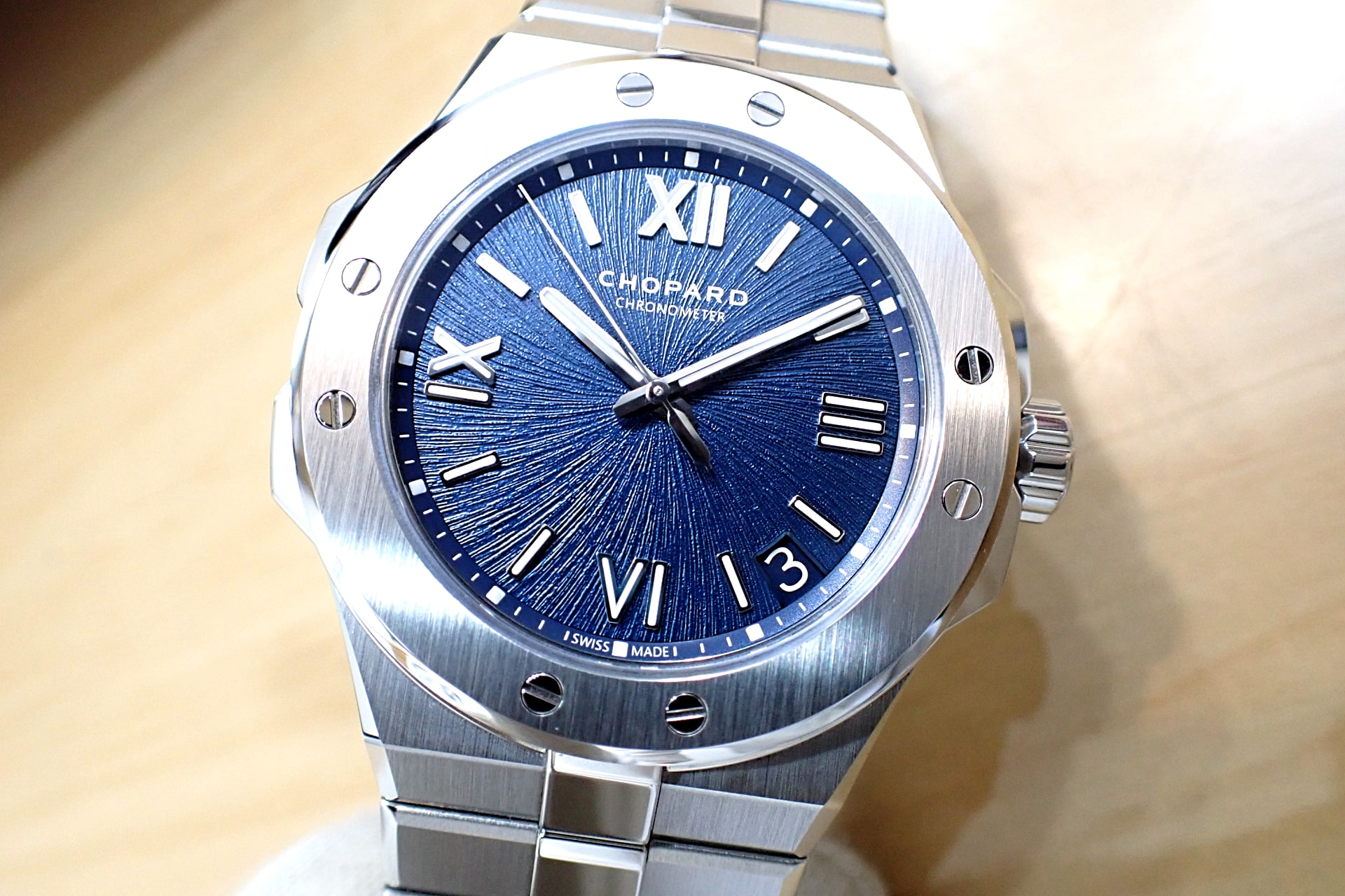 中古品AA【Chopard】ショパール アルパインイーグル41 ラージ SS ブルー文字盤 Ref.298600-3001 超高年式/ノン ...